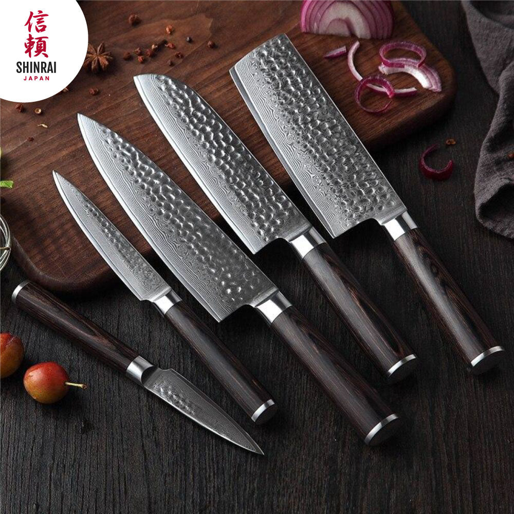 Hammered Damascus BR-Series - Chef's Knife – ShinraiKnives