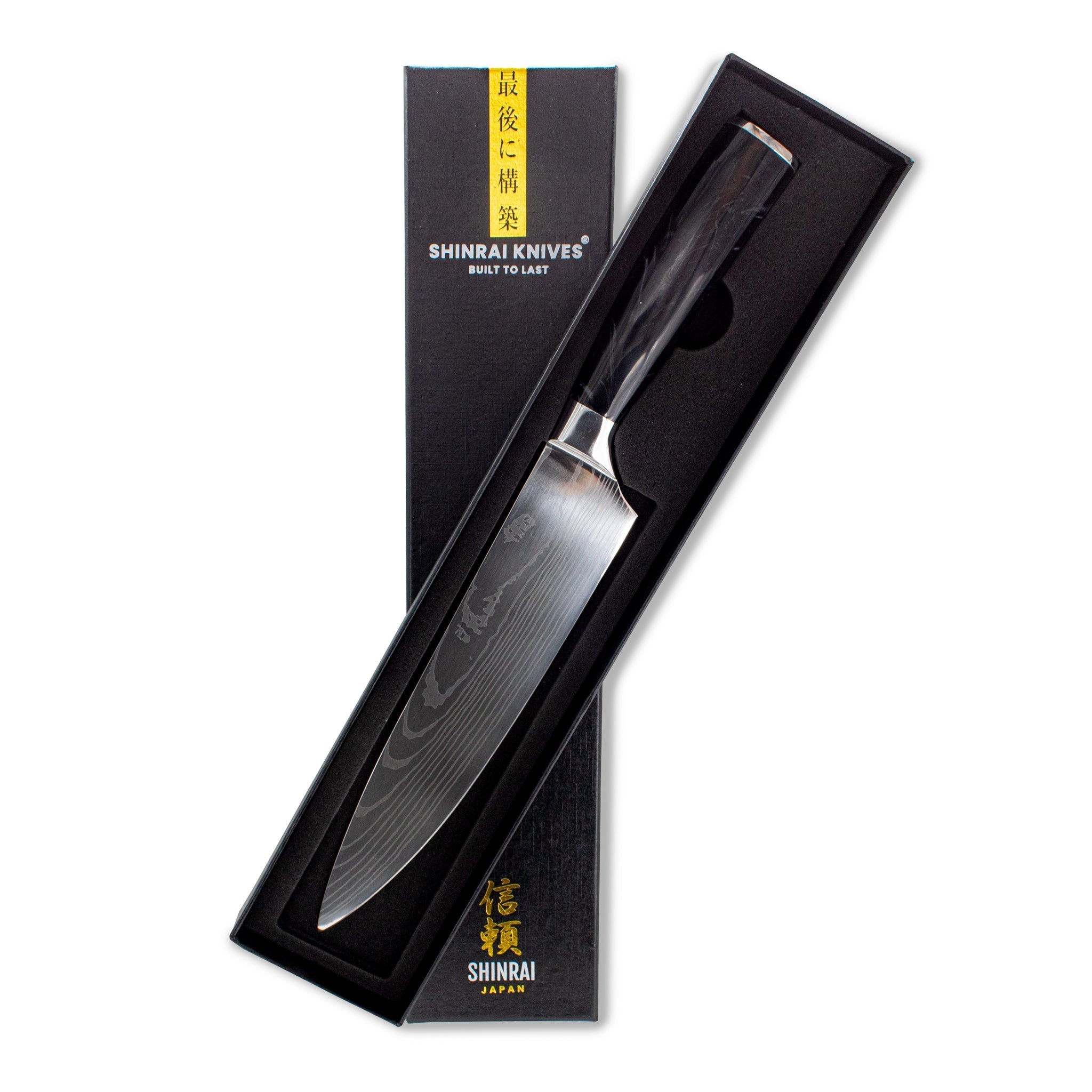 Japanse koksmes damascus print - Expoxy Onyx – ShinraiKnives